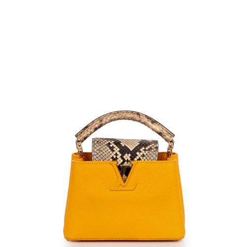Louis Vuitton Capucines Mini in Yellow, Python Leather | Handbag Clinic