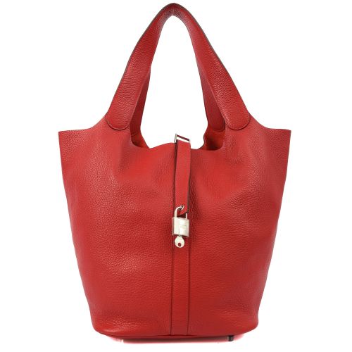 Hermes Picotin 31 in Rouge Vif, Togo Leather with Palladium Hardware ...