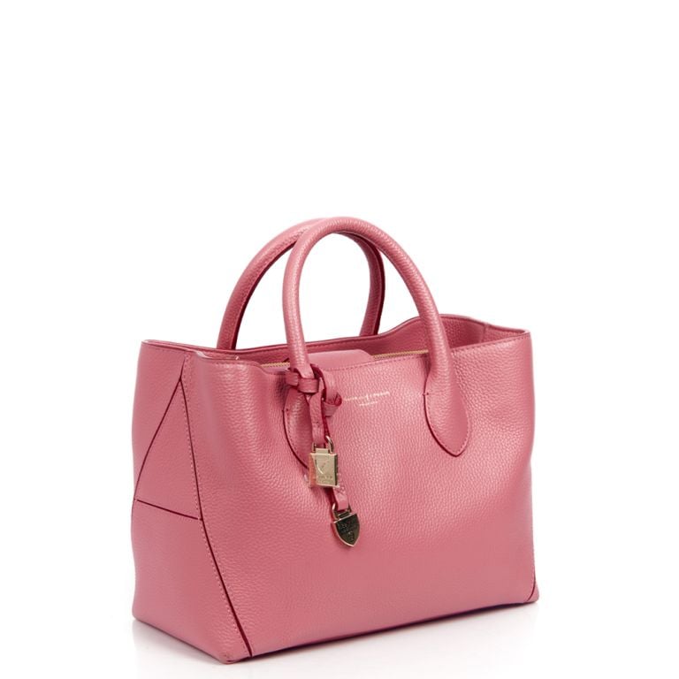 Aspinal of London London Tote - Midi in Pink, Leather | Handbag Clinic