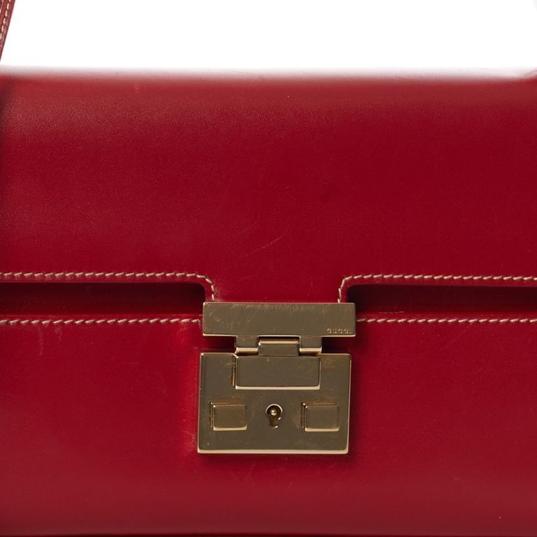 Gucci Padlock Shoulder Bag Small in Red | Handbag Clinic
