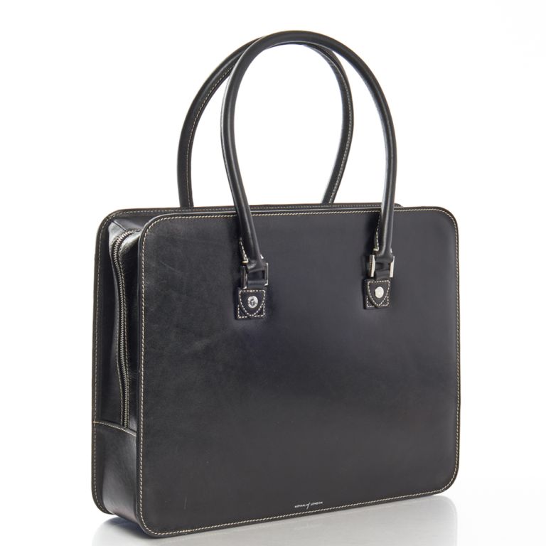 Aspinal of London Briefcase in Black | Handbag Clinic