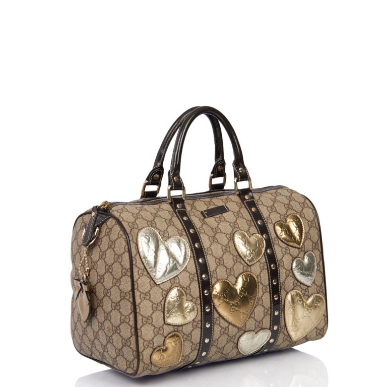 Gucci Bowler Bag in Brown, Fabric | Handbag Clinic