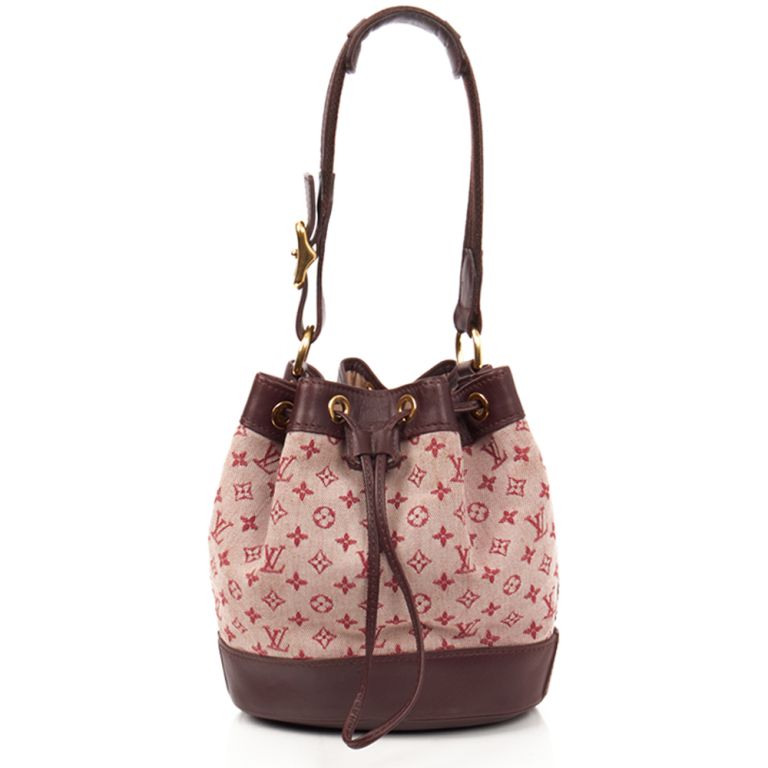 Louis Vuitton Noe BB in Red Mini Lin | Handbag Clinic