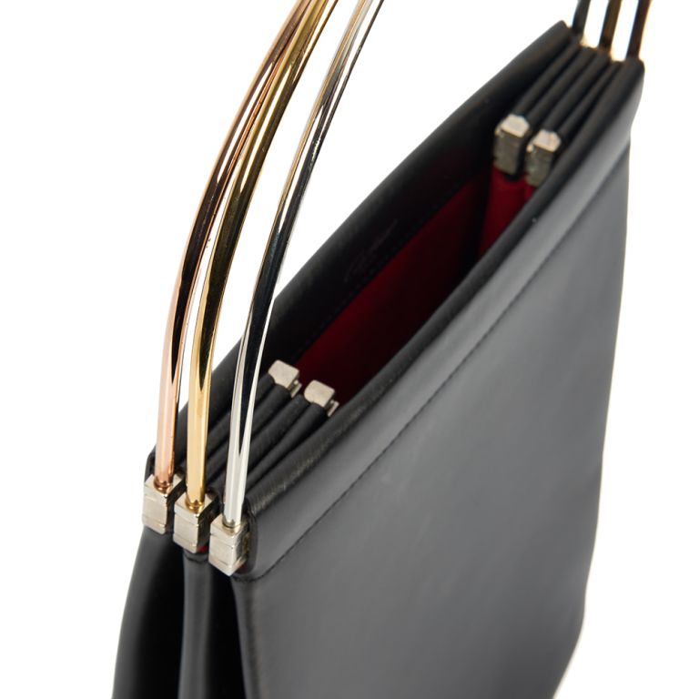 Cartier Trinity Top Handle in Black, Leather | Handbag Clinic