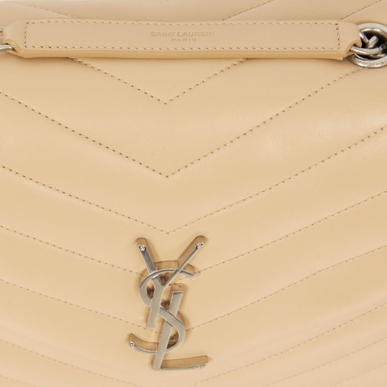 Saint Laurent Lou Lou - Medium in Neutral, Leather | Handbag Clinic