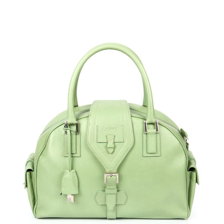 Loewe Bowling - Large in Green, Leather | Handbag Clinic