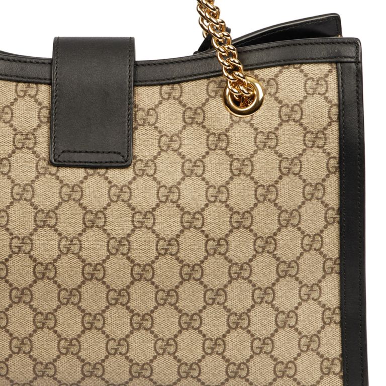 Gucci Padlock Tote Bag in Brown, Fabric | Handbag Clinic
