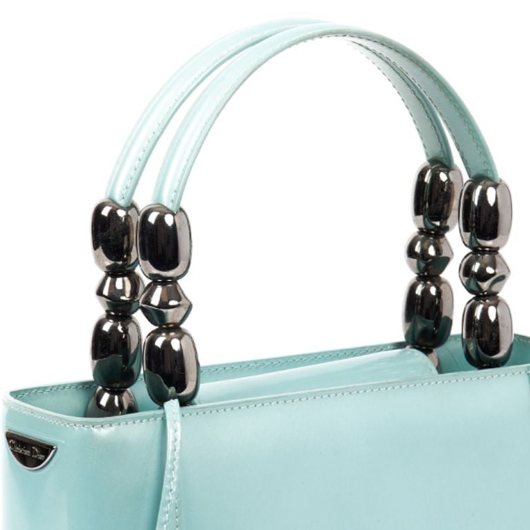 Christian Dior Patent Malice in Blue | Handbag Clinic