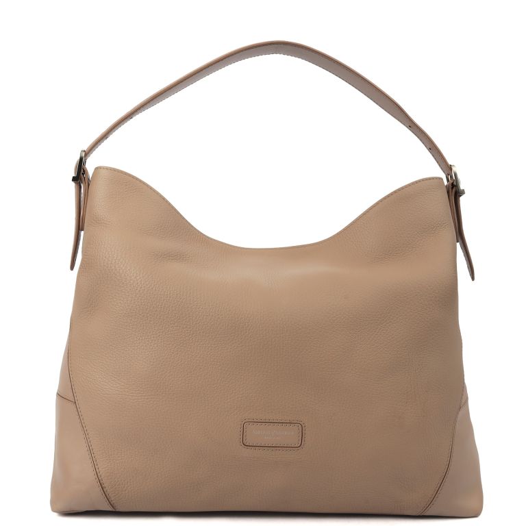 Aspinal of London Hobo in Neutral, Leather | Handbag Clinic