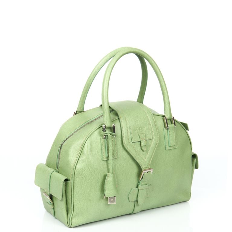 Loewe Bowling - Large in Green, Leather | Handbag Clinic