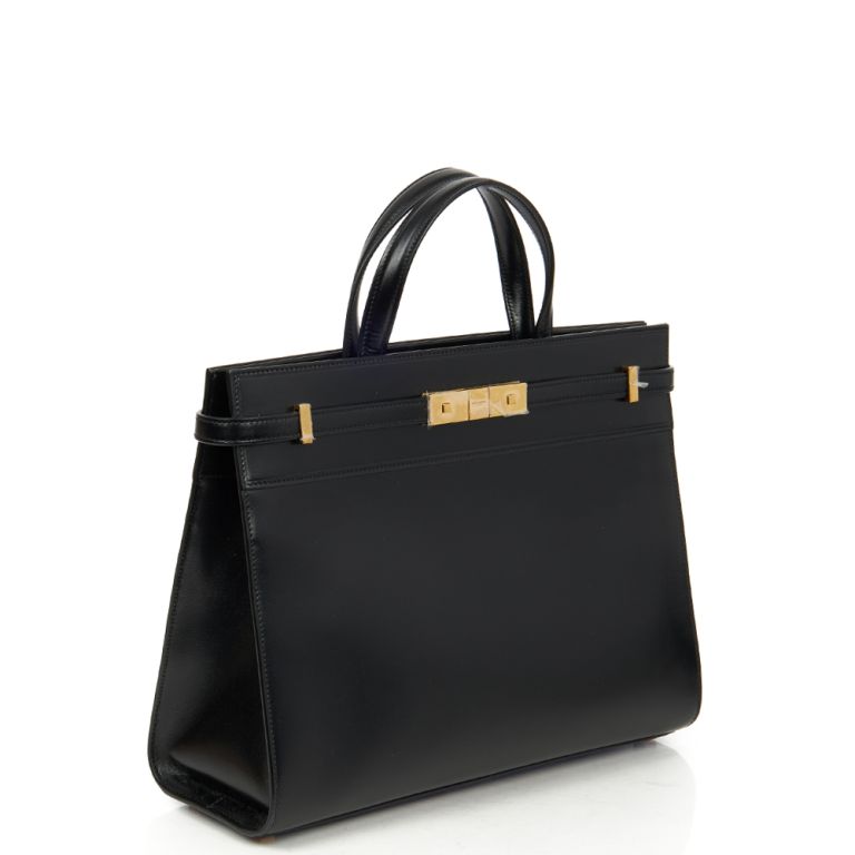 Saint Laurent Manhattan Tote - Medium in Black, Leather | Handbag Clinic