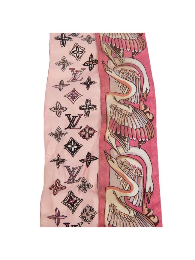 Louis Vuitton Bag Scarf in Pink Fabric Handbag Clinic